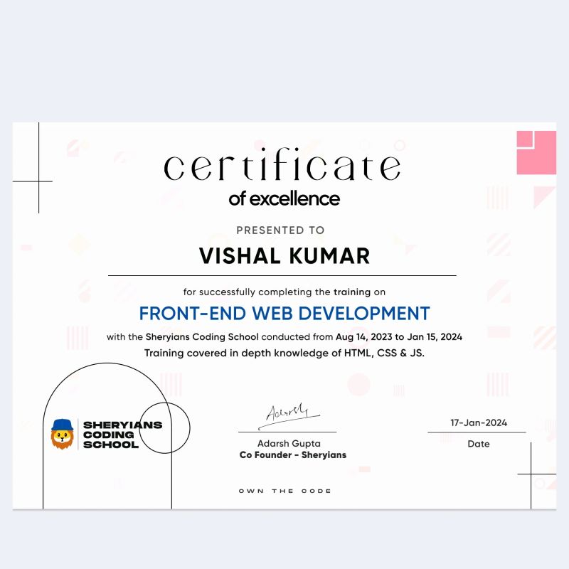 Vishal kumar on LinkedIn: #frontenddevelopment #codingjourney #webdev Vishal kumar on LinkedIn: #frontenddevelopment #codingjourney #webdev