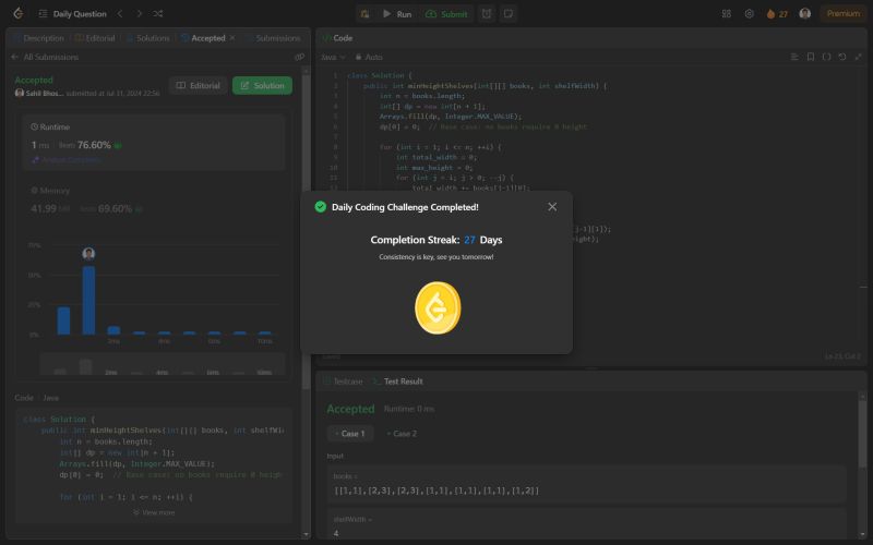 Sahil Bhosale on LinkedIn: #day61 #100daysofcode #leetcode ... Sahil Bhosale on LinkedIn: #day61 #100daysofcode #leetcode ...