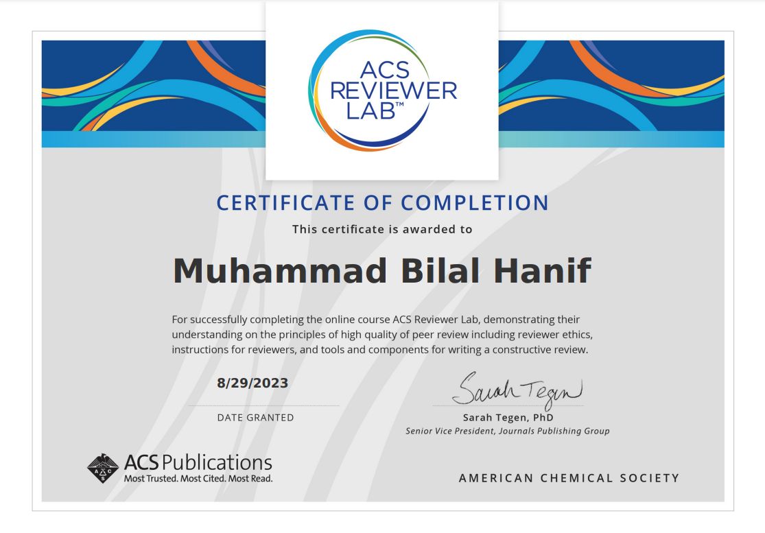 Muhammad Bilal Hanif on LinkedIn: #acs #reviewers Muhammad Bilal Hanif on LinkedIn: #acs #reviewers