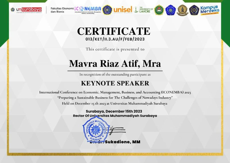 Mavra Riaz Atif on LinkedIn: Attended an International Confrence as a ... Mavra Riaz Atif on LinkedIn: Attended an International Confrence as a ...