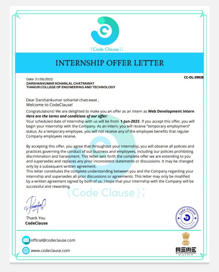 Darshan Chatrawat on LinkedIn: #connections #codeclause Darshan Chatrawat on LinkedIn: #connections #codeclause