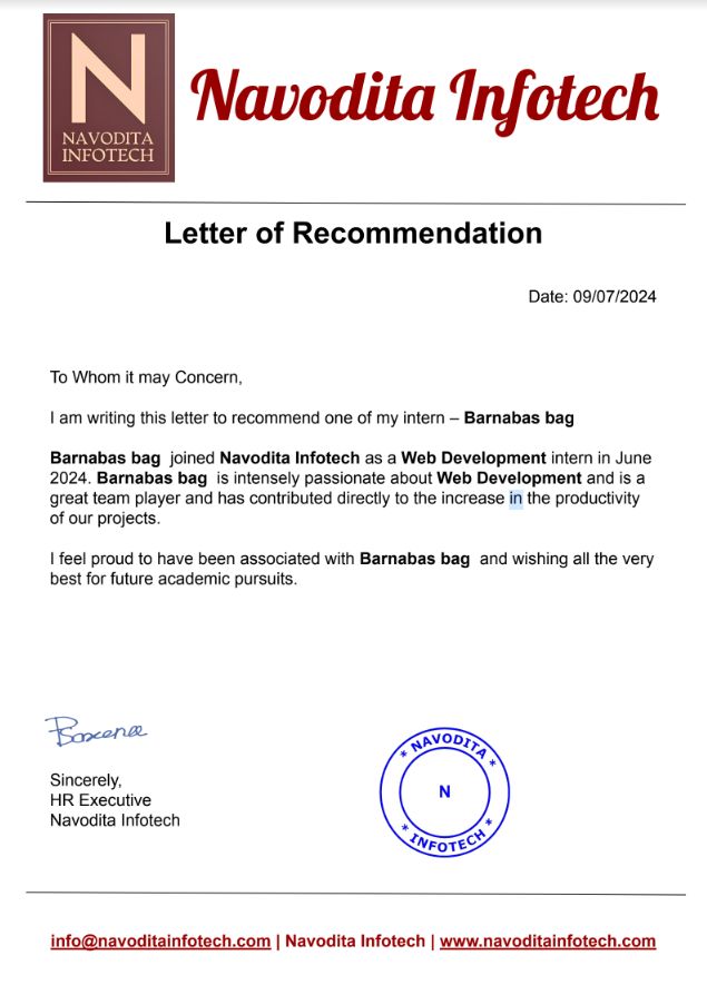 BARNABAS BAG on LinkedIn: #internship #webdevelopment #grateful # ... BARNABAS BAG on LinkedIn: #internship #webdevelopment #grateful # ...
