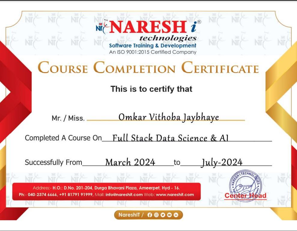 OMKAR JAYBHAYE on LinkedIn: I am thrilled to announce that I have ... OMKAR JAYBHAYE on LinkedIn: I am thrilled to announce that I have ...