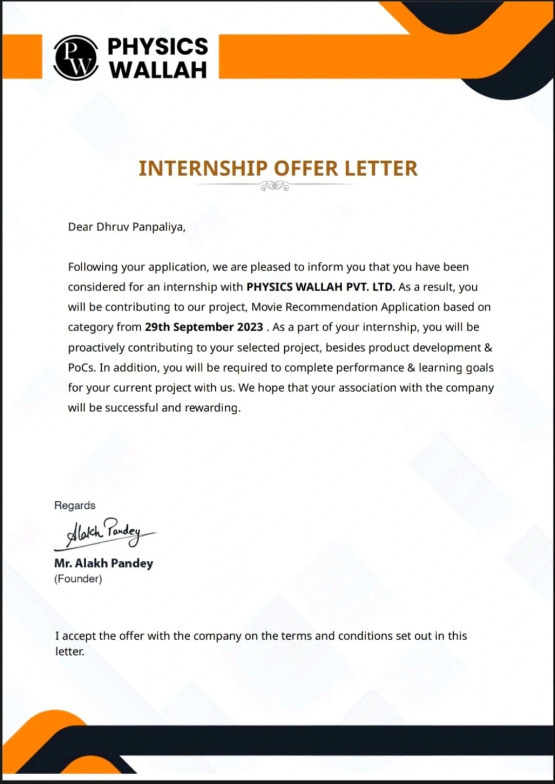 Dhruv Panpaliya on LinkedIn: #pw #pwskill #internship #opportunity # ... Dhruv Panpaliya on LinkedIn: #pw #pwskill #internship #opportunity # ...