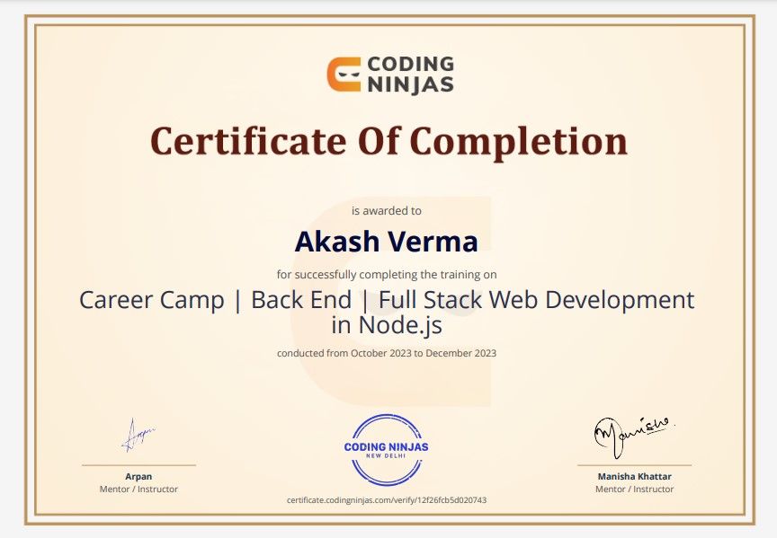 Akash Verma on LinkedIn: #backenddeveloper #nodejs #expressjs #mongodb ... Akash Verma on LinkedIn: #backenddeveloper #nodejs #expressjs #mongodb ...