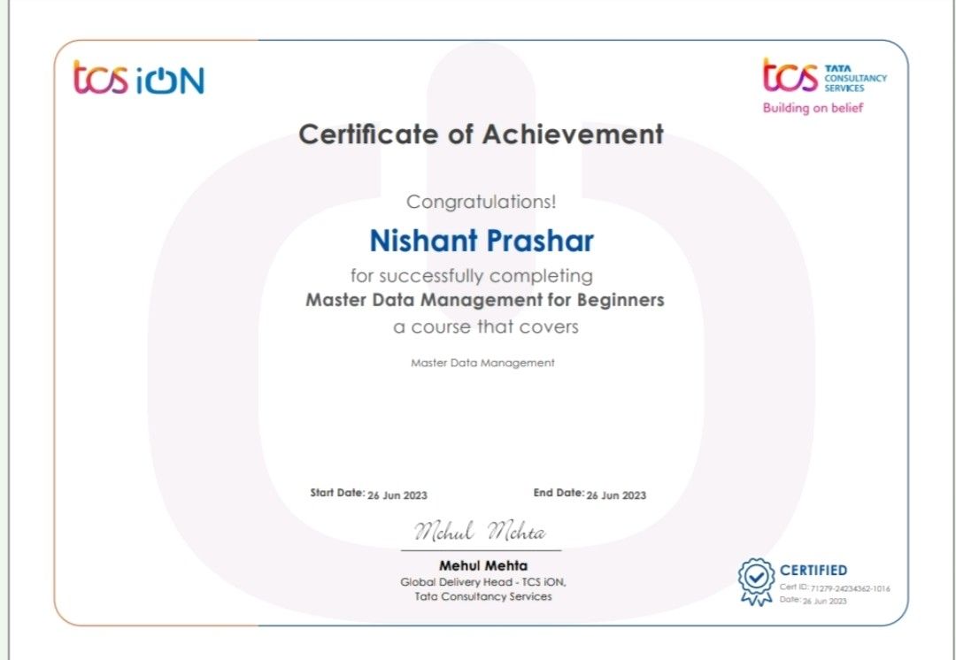 Nishant Prashar on LinkedIn: Happy to share Nishant Prashar on LinkedIn: Happy to share