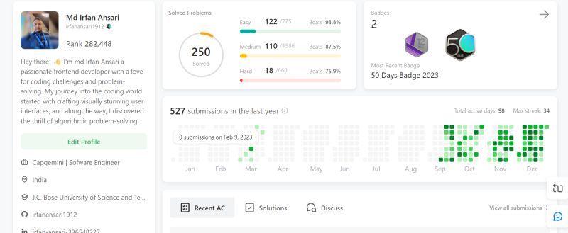 Irfan Ansari on LinkedIn: #leetcode #codingjourney #consistencyiskey # ... Irfan Ansari on LinkedIn: #leetcode #codingjourney #consistencyiskey # ...