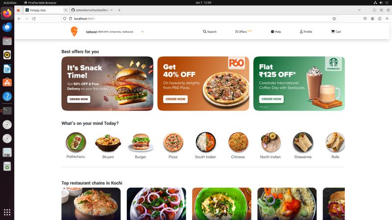 Ramesh Lodh on LinkedIn: Deployed React app (Swiggy-clone) using Node ... Ramesh Lodh on LinkedIn: Deployed React app (Swiggy-clone) using Node ...