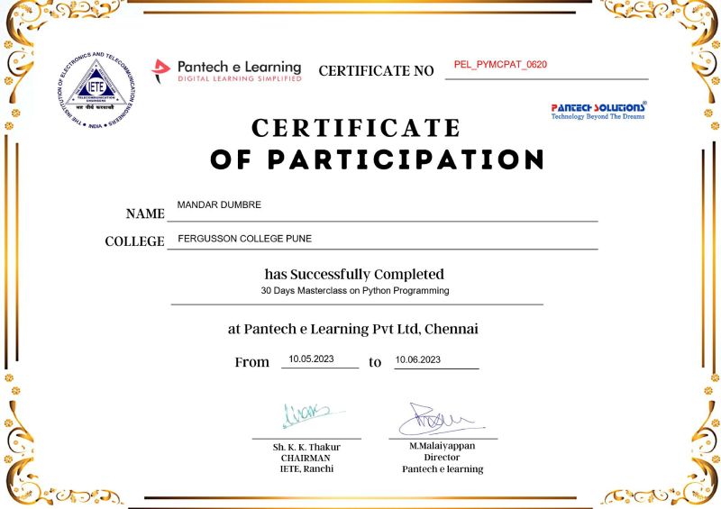 Mandar Dumbre on LinkedIn: #pythonprogramming Mandar Dumbre on LinkedIn: #pythonprogramming