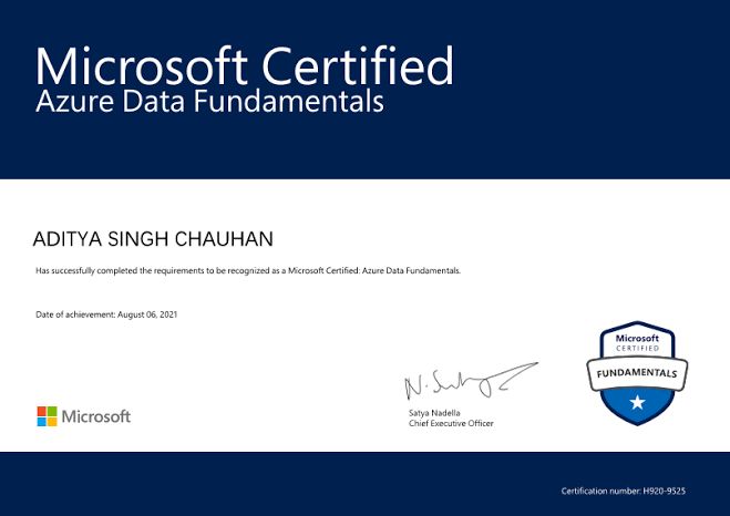 Aaditya Chouhan on LinkedIn: #microsoftcertification #careerdevelopment ... Aaditya Chouhan on LinkedIn: #microsoftcertification #careerdevelopment ...