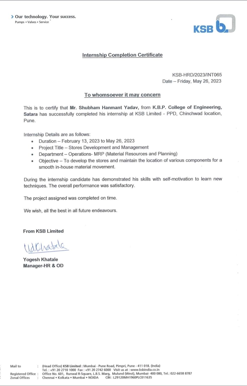 shubham yadav on LinkedIn: #internship shubham yadav on LinkedIn: #internship