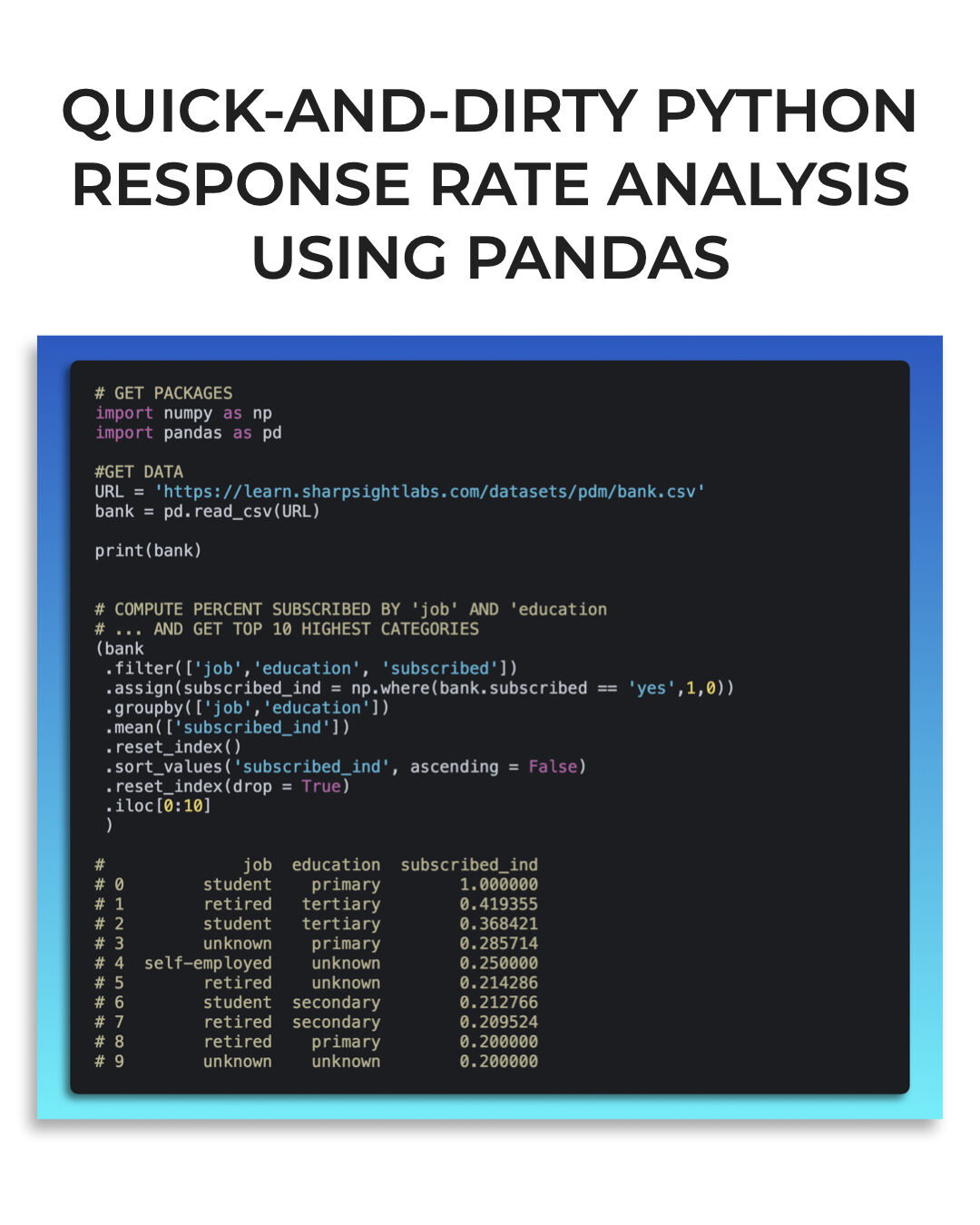 Joshua Ebner on LinkedIn: #data #datascience #python #dataanalytics Joshua Ebner on LinkedIn: #data #datascience #python #dataanalytics