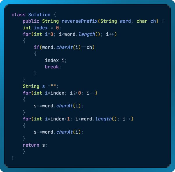 Leetcode 2000: Reverse Prefix of Word | Jagruti Gawade posted on the ... Leetcode 2000: Reverse Prefix of Word | Jagruti Gawade posted on the ...