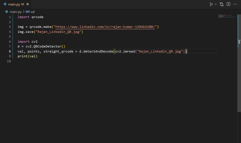 Rajan Kumar on LinkedIn: #python #qrcode #codingmagic #qrcodegenerator ... Rajan Kumar on LinkedIn: #python #qrcode #codingmagic #qrcodegenerator ...
