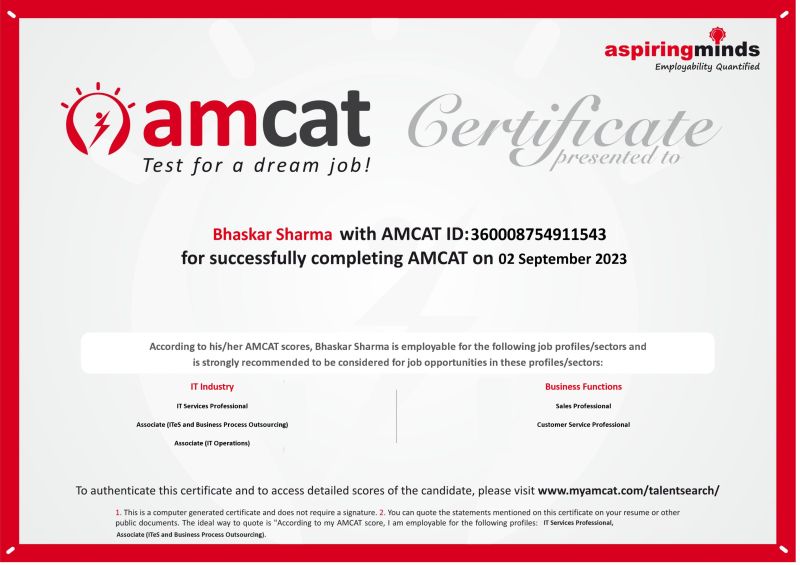 Bhaskar Sharma on LinkedIn: #amcat #careerdevelopment # ... Bhaskar Sharma on LinkedIn: #amcat #careerdevelopment # ...