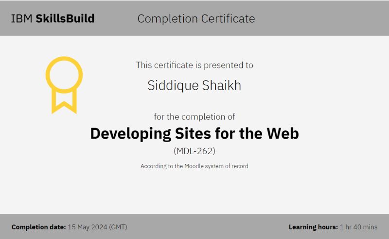 Siddique S. on LinkedIn: #webdevelopment #html #css #javascript #ibm # ... Siddique S. on LinkedIn: #webdevelopment #html #css #javascript #ibm # ...