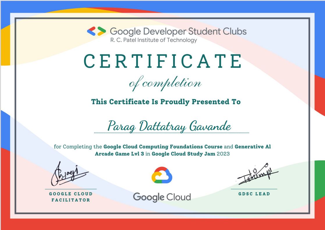Parag Gavande on LinkedIn: #cloudjam2023 #gdscrcpit #cloudtech Parag Gavande on LinkedIn: #cloudjam2023 #gdscrcpit #cloudtech