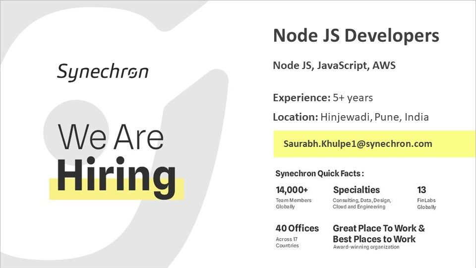 Saurabh Khulpe on LinkedIn: #nodejs #nodejsdevelopers #javascript # ... Saurabh Khulpe on LinkedIn: #nodejs #nodejsdevelopers #javascript # ...
