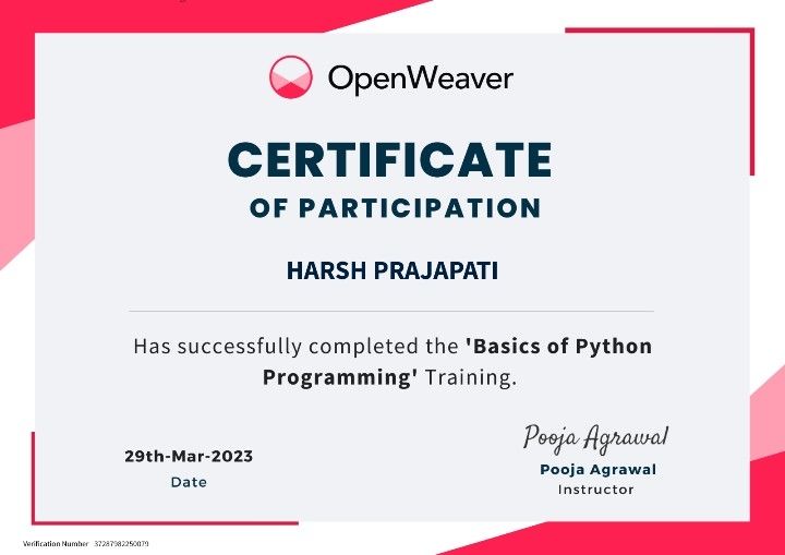 Harsh Prajapati on LinkedIn: #python #programming #training Harsh Prajapati on LinkedIn: #python #programming #training