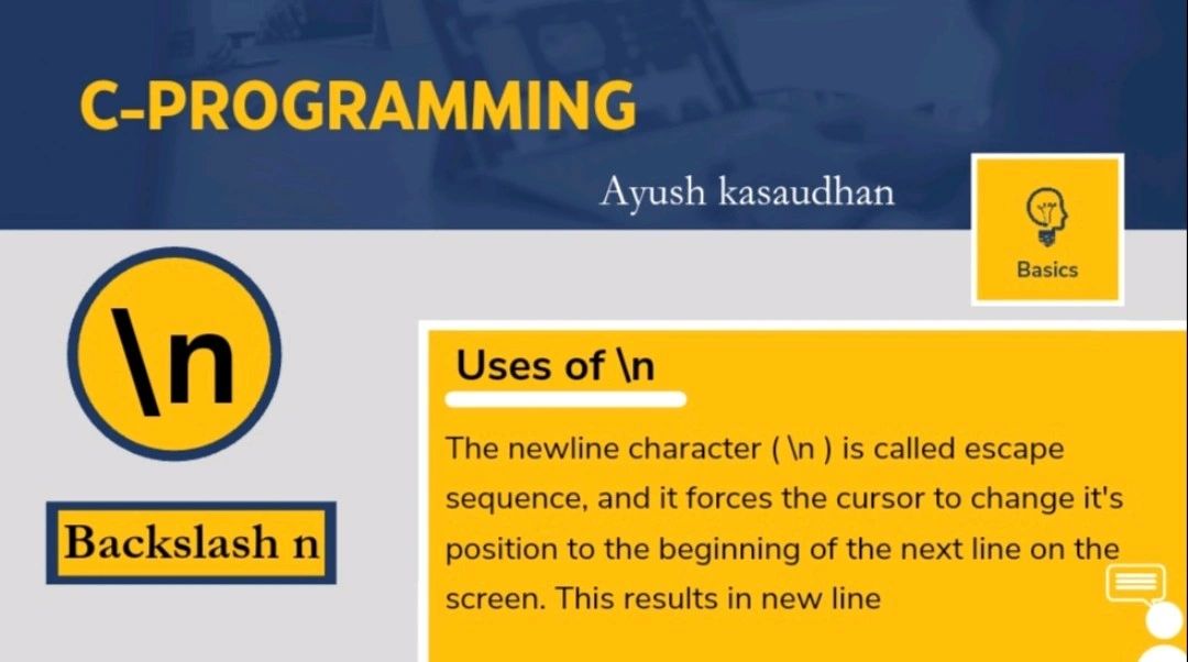 Ayush Kasaudhan on LinkedIn: Uses of \n in C-programming 🔥 Ayush Kasaudhan on LinkedIn: Uses of \n in C-programming 🔥