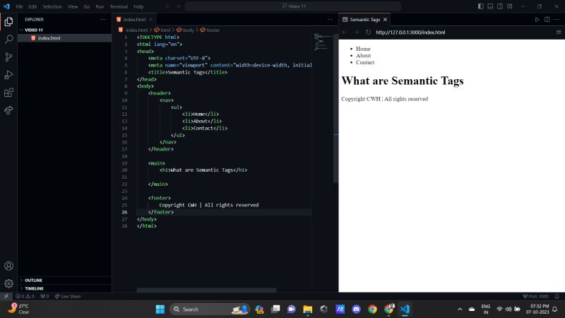 Day 2 of #100DaysOfCode Challenge: semantic tags | Chetan Singh posted ... Day 2 of #100DaysOfCode Challenge: semantic tags | Chetan Singh posted ...