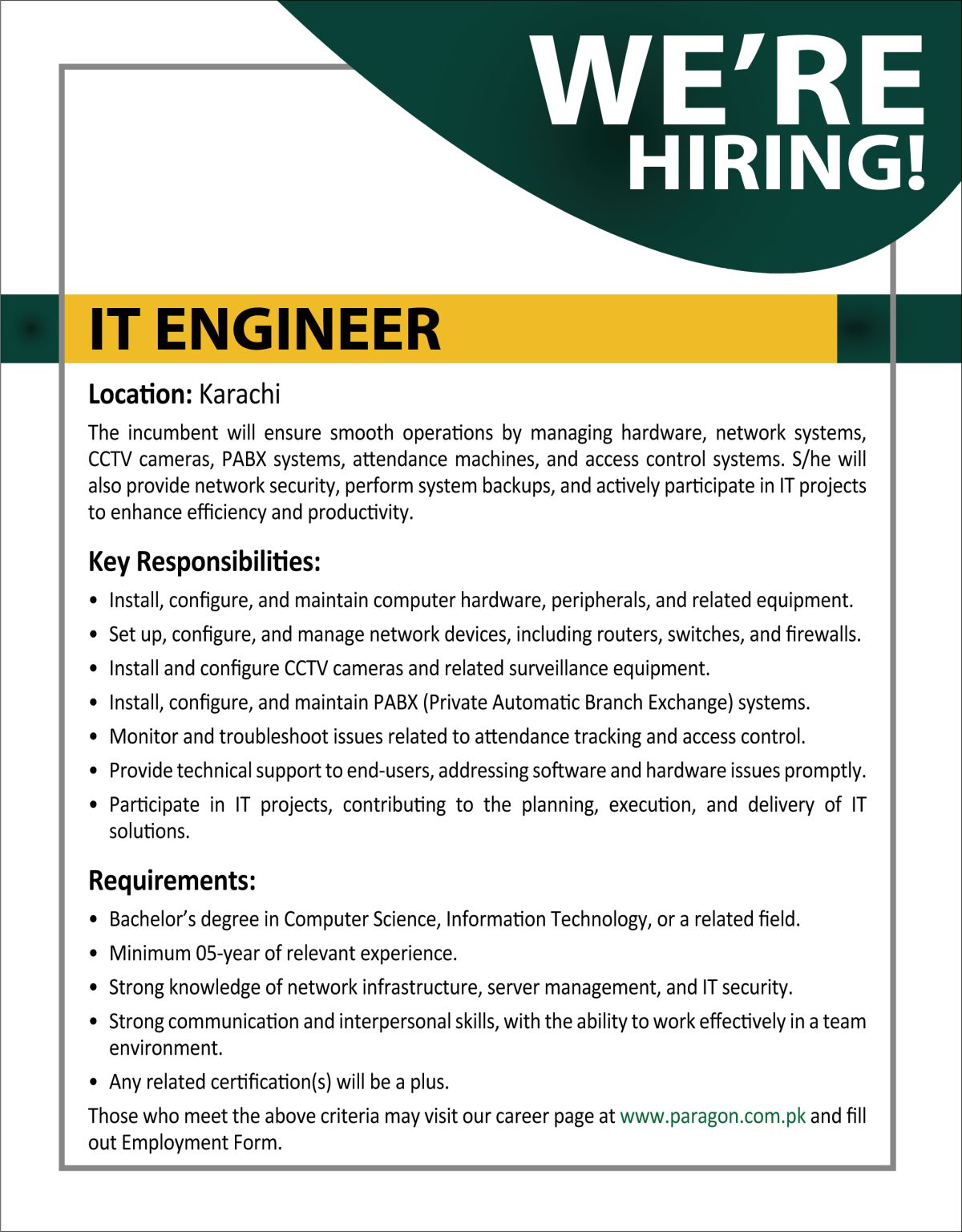 Mohsin Ali on LinkedIn: #itjob #jobs2024 Mohsin Ali on LinkedIn: #itjob #jobs2024