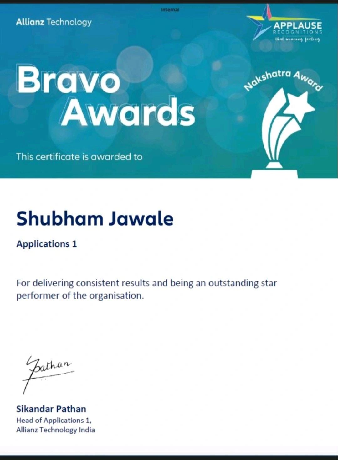 Shubham Jawale on LinkedIn: #allianz #india #aztech #award #bravo # ... Shubham Jawale on LinkedIn: #allianz #india #aztech #award #bravo # ...