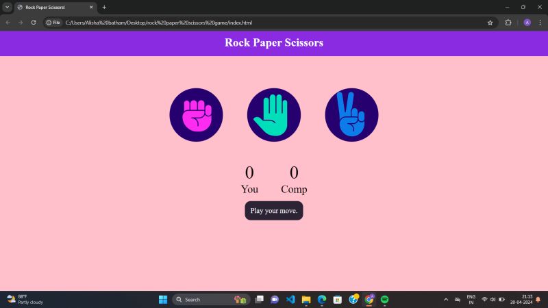 Alisha Batham on LinkedIn: #html #css #javascript #rockpaperscissors Alisha Batham on LinkedIn: #html #css #javascript #rockpaperscissors