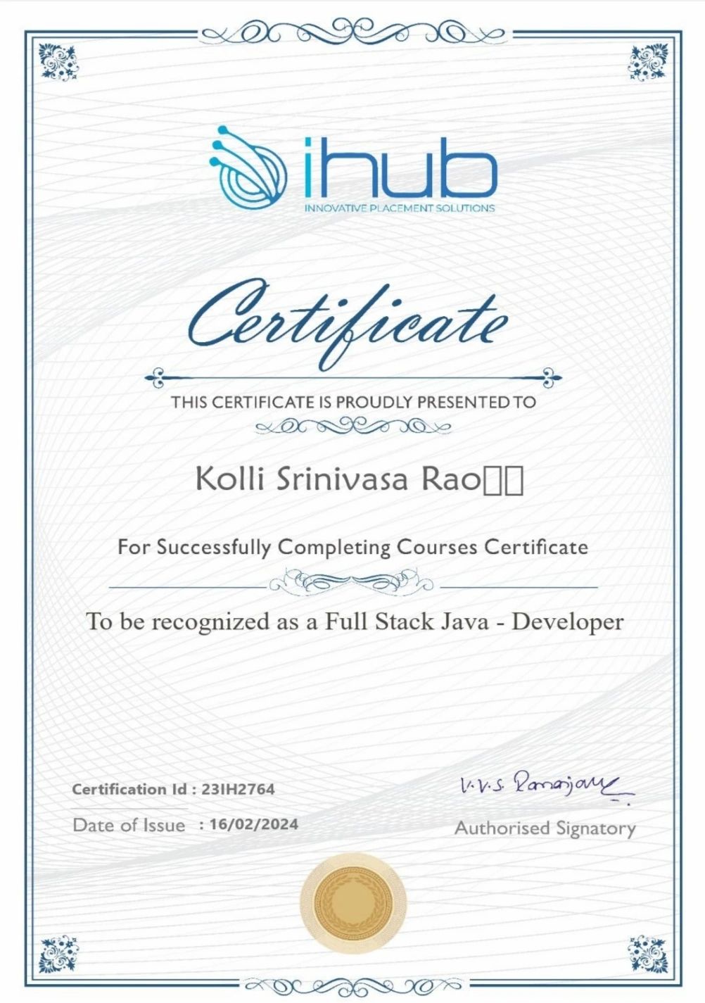 SRINIVAS RAO KOLLI on LinkedIn: Java-Developer SRINIVAS RAO KOLLI on LinkedIn: Java-Developer