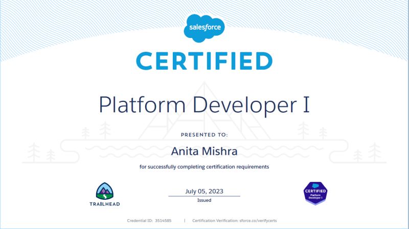 Anita Mishra on LinkedIn: #salesforce #salesforcecertified # ... Anita Mishra on LinkedIn: #salesforce #salesforcecertified # ...