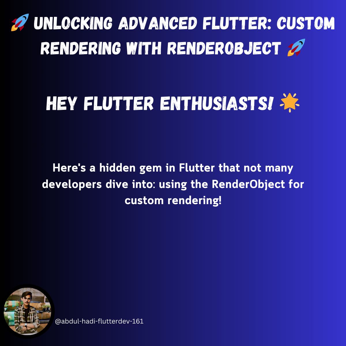 Abdul Hadi on LinkedIn: #flutter #mobiledevelopment #advancedflutter Abdul Hadi on LinkedIn: #flutter #mobiledevelopment #advancedflutter