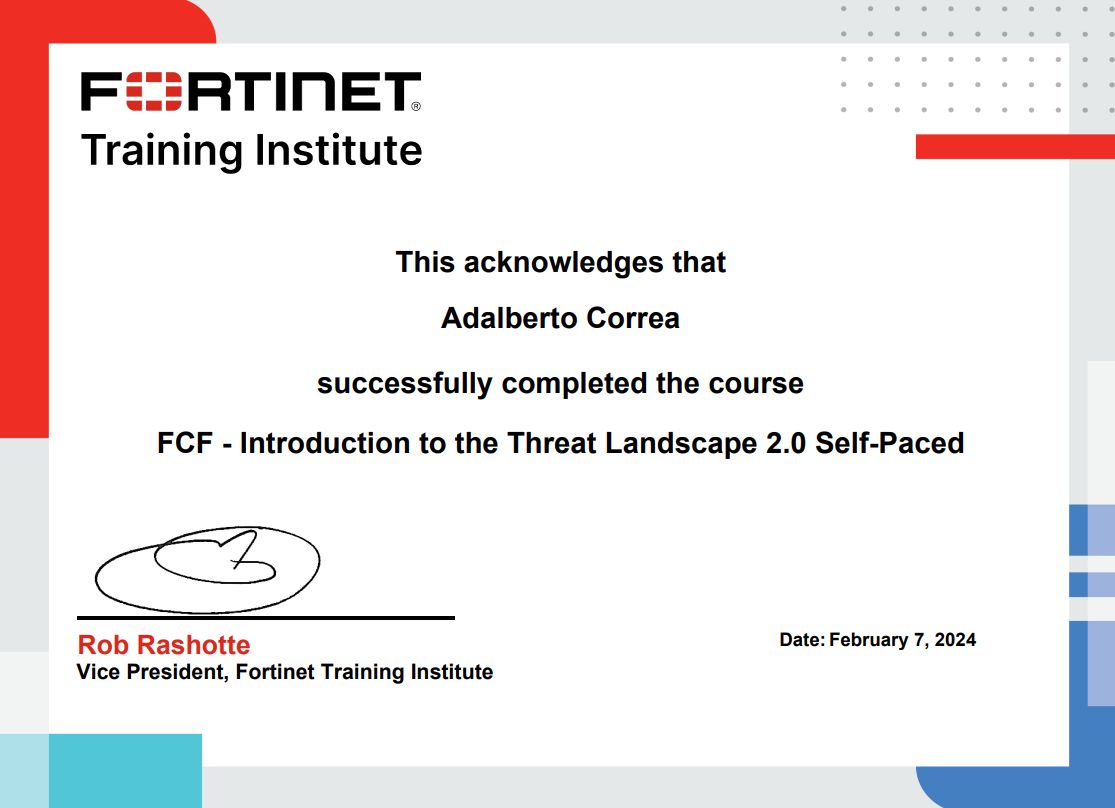 Adalberto Correa on LinkedIn: FCF - Introduction to Threat Landscape 2.0 Adalberto Correa on LinkedIn: FCF - Introduction to Threat Landscape 2.0