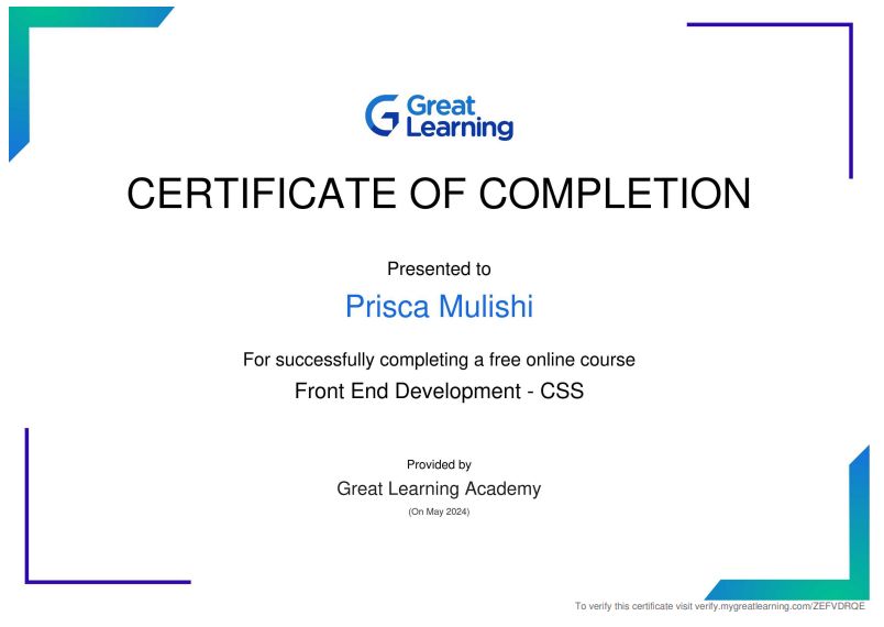 Prisca Mulishi on LinkedIn: #greatlearningacademy #greatlearning # ... Prisca Mulishi on LinkedIn: #greatlearningacademy #greatlearning # ...
