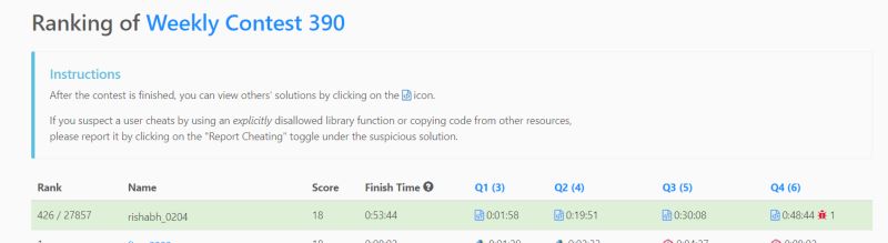 Rishabh Kumrawat on LinkedIn: #leetcode #weeklycontest # ... Rishabh Kumrawat on LinkedIn: #leetcode #weeklycontest # ...