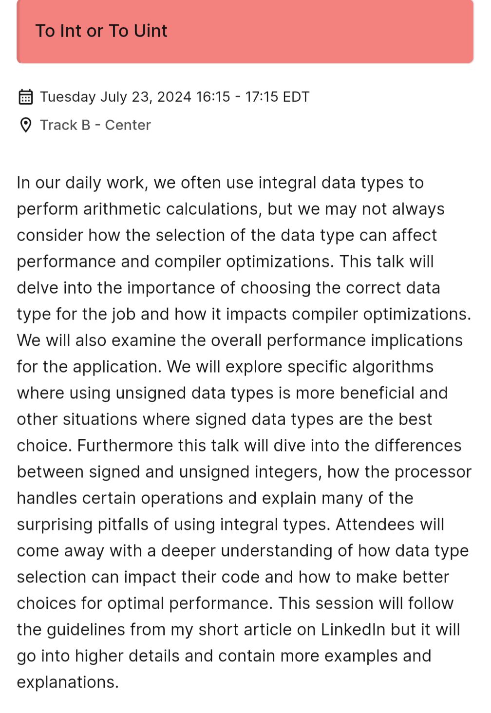 Alex Dathskovsky ☕ on LinkedIn: #conference #cpp #cplusplus #integral Alex Dathskovsky ☕ on LinkedIn: #conference #cpp #cplusplus #integral