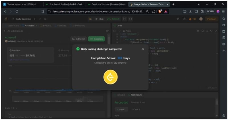 Mihika Rajput on LinkedIn: #codingjourney #leetcode #continuouslearning ... Mihika Rajput on LinkedIn: #codingjourney #leetcode #continuouslearning ...