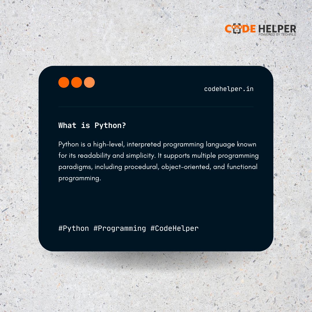 Code Helper on LinkedIn: #python #pythondeveloper #coding Code Helper on LinkedIn: #python #pythondeveloper #coding