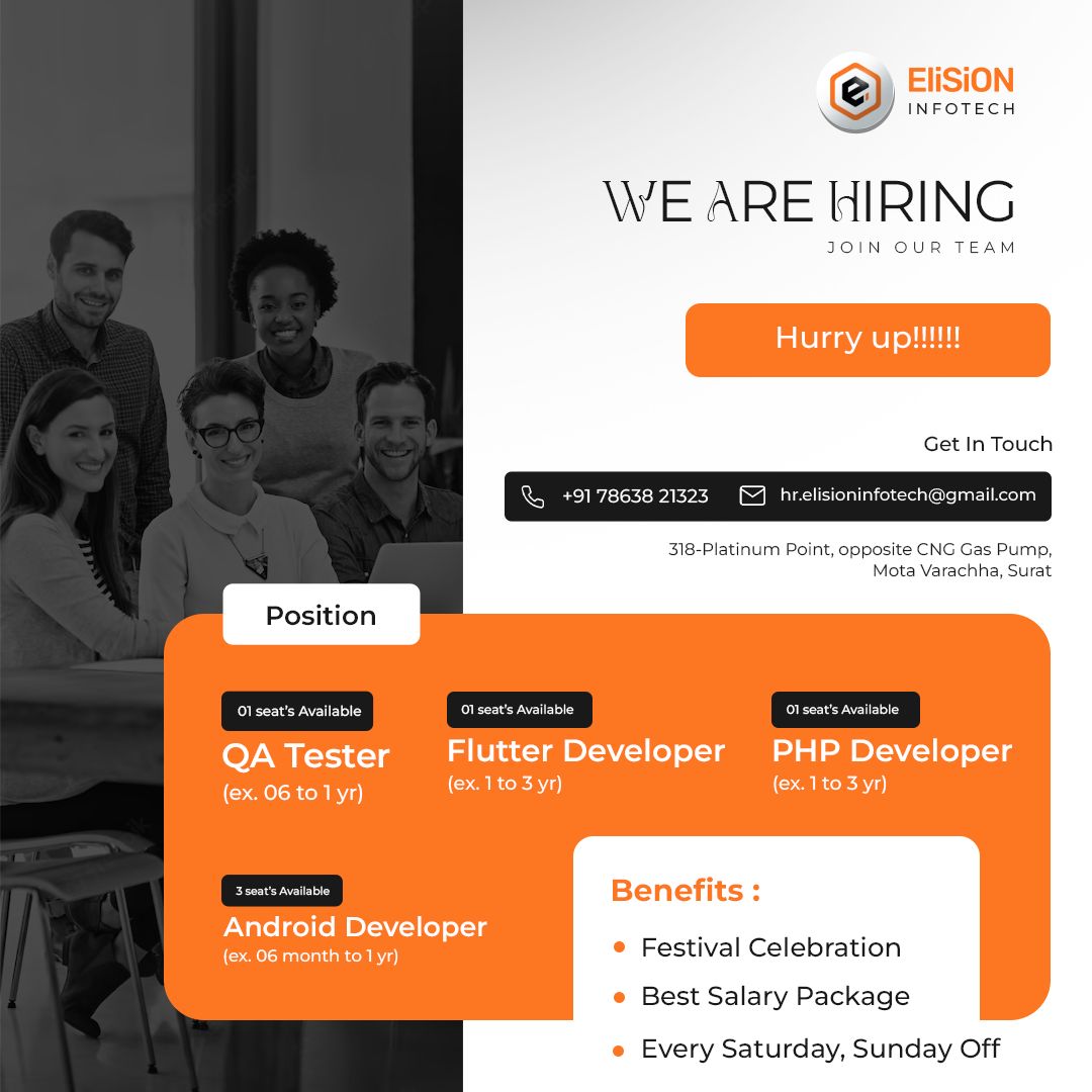 Hr Elision Infotech on LinkedIn: Hello, Elision Infotech is Hiring ... Hr Elision Infotech on LinkedIn: Hello, Elision Infotech is Hiring ...