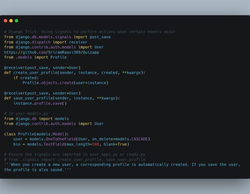 Sriram Raavi on LinkedIn: Day 39/60:This Django code demonstrates the ... Sriram Raavi on LinkedIn: Day 39/60:This Django code demonstrates the ...