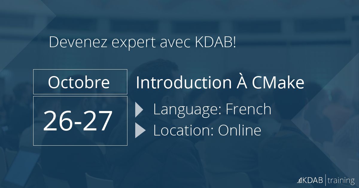 KDAB on LinkedIn: #cmake #cpp #cplusplus KDAB on LinkedIn: #cmake #cpp #cplusplus