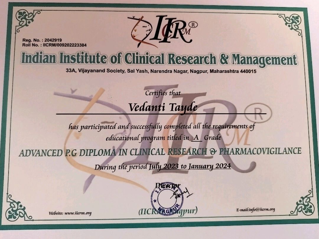Vedanti Tayde on LinkedIn: Hi everyone, I have completed my Pg diploma ... Vedanti Tayde on LinkedIn: Hi everyone, I have completed my Pg diploma ...