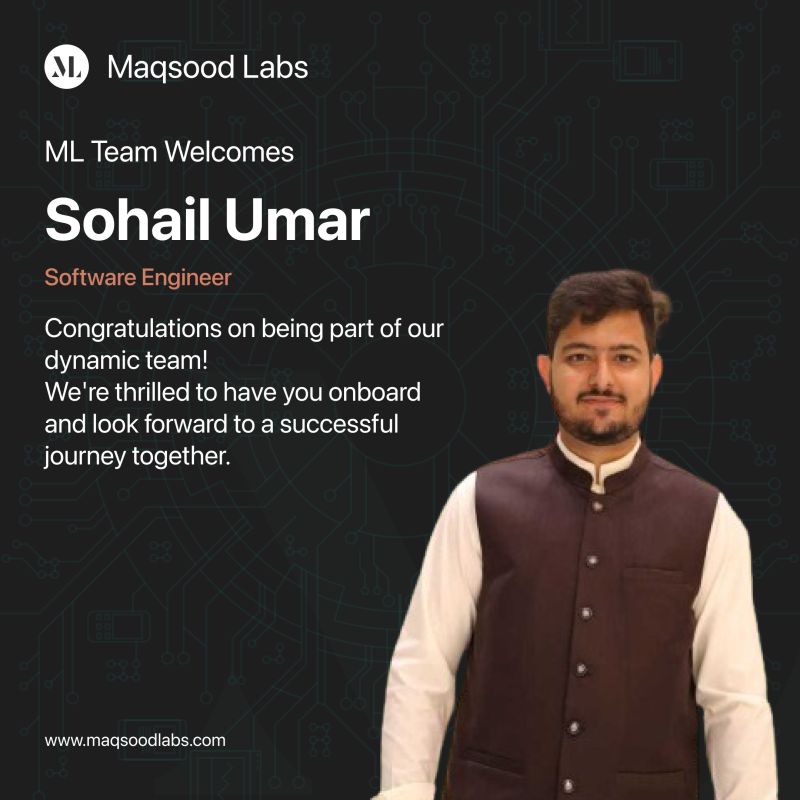 Maqsood Labs on LinkedIn: Let's welcome Sohail Umar to our team. We're ... Maqsood Labs on LinkedIn: Let's welcome Sohail Umar to our team. We're ...