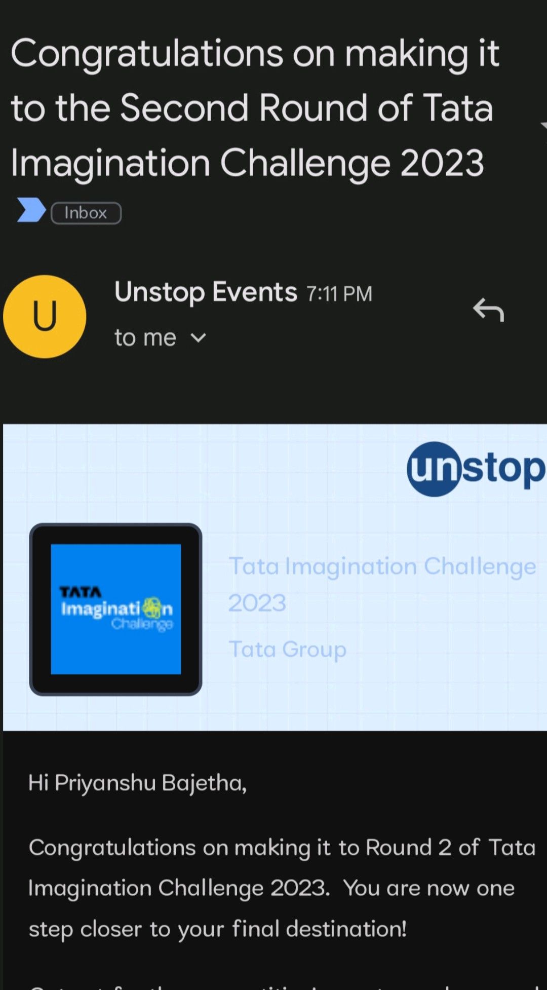 Priyanshu Bajetha on LinkedIn: #tataimaginationchallenge # ... Priyanshu Bajetha on LinkedIn: #tataimaginationchallenge # ...