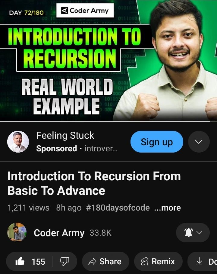 Prashant Soni on LinkedIn: #coderarmy #180daysofcode ... Prashant Soni on LinkedIn: #coderarmy #180daysofcode ...