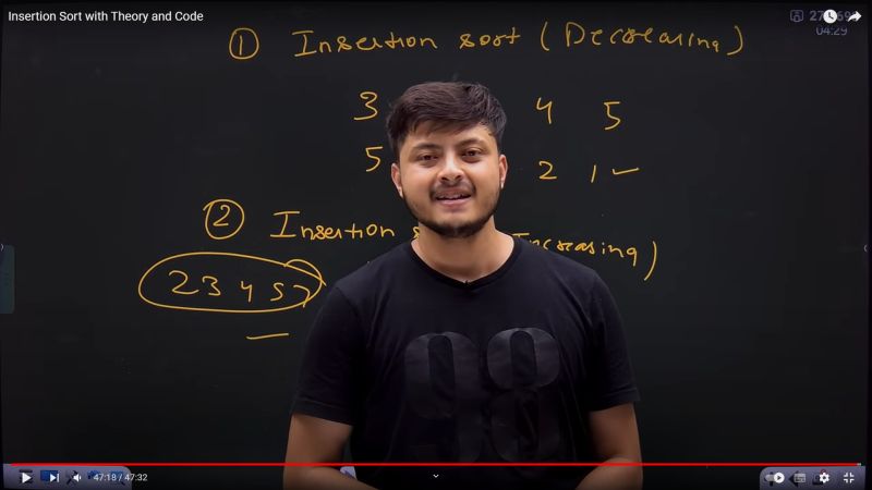 vikas bairwa on LinkedIn: #180dayscode #insertionsort # ... vikas bairwa on LinkedIn: #180dayscode #insertionsort # ...