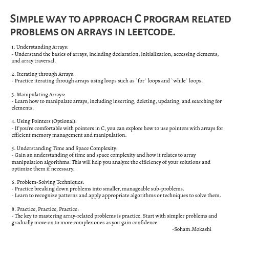Soham Mokashi on LinkedIn: #codingpractice #leetcode #arraymanipulation Soham Mokashi on LinkedIn: #codingpractice #leetcode #arraymanipulation