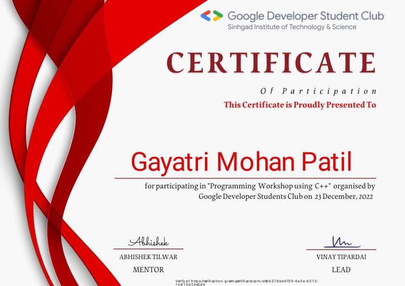 Gayatri Patil on LinkedIn: #programming #cplusplus #gdsc # ... Gayatri Patil on LinkedIn: #programming #cplusplus #gdsc # ...