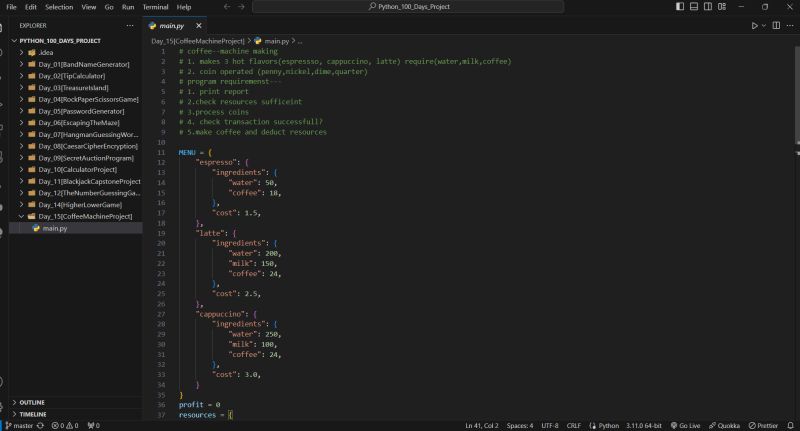 Banshika Badkul on LinkedIn: #100daysofpython #coffeemachineproject # ... Banshika Badkul on LinkedIn: #100daysofpython #coffeemachineproject # ...
