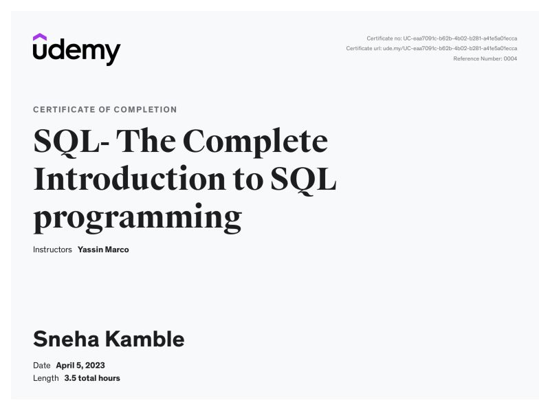 Sneha Kamble on LinkedIn: #udemycourse #sql #sqlserver #sqlqueries # ... Sneha Kamble on LinkedIn: #udemycourse #sql #sqlserver #sqlqueries # ...
