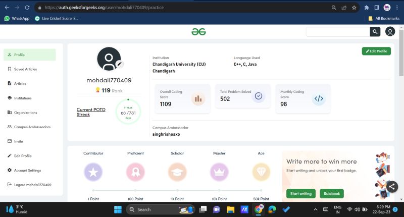 Mohd Ali on LinkedIn: #consistency #dsa #achievement #codingjourney # ... Mohd Ali on LinkedIn: #consistency #dsa #achievement #codingjourney # ...